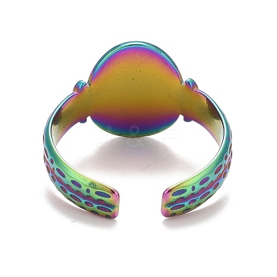Wholesale Rainbow Color Ion Plating(IP) 304 Stainless Steel Open Cuff ...