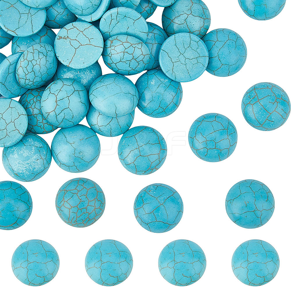 Wholesale Dyed Synthetic Turquoise Cabochons - Jewelryandfindings.com