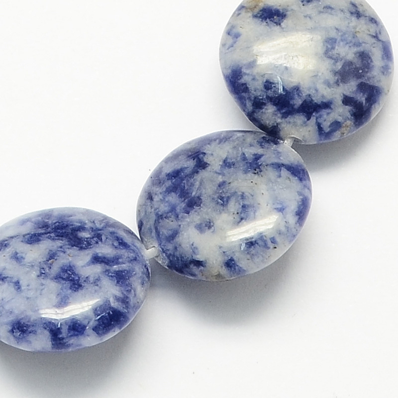 Wholesale Natural Blue Spot Jasper Bead Strands - Jewelryandfindings.com