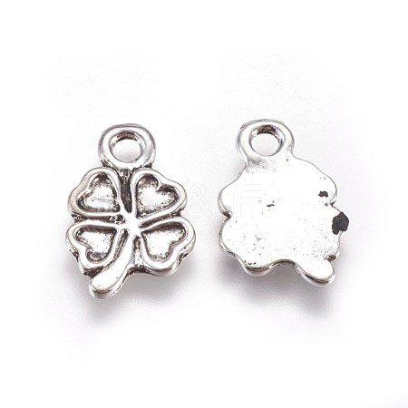 Wholesale Antique Silver Tone Alloy Clover Charms - Jewelryandfindings.com