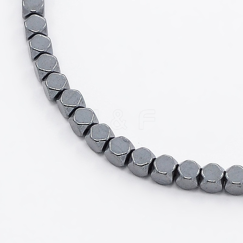 Wholesale Faceted Non-magnetic Synthetic Hematite Cube Beads Strands ...
