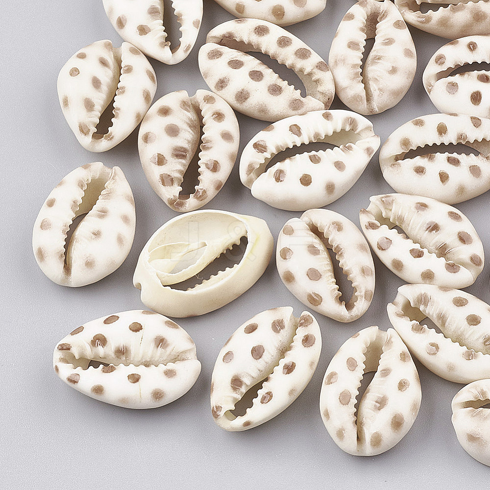 Wholesale Printed Natural Cowrie Shell Beads - Jewelryandfindings.com